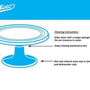 Ateco Revolving Cake Decorating Stand, 615 12" Round, Aluminum Base, White