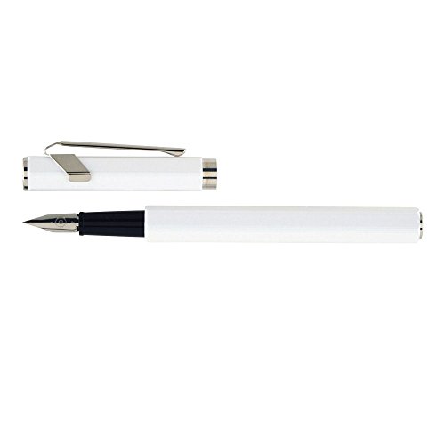 Caran d'Ache 849 0841-001 Fountain Pen, F, Fine Point, White, Dual Use Type