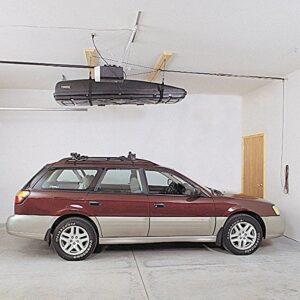 Hoister Direct 7806 - Overhead Storage Hoist for Jeep Top Removal, Truck Caps, Bikes, SUP, Dinghies, Canoes, Kayaks, Surfboards and More. Mount in Your Garage, Shop, Anywhere with a Ceiling.