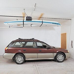 Hoister Direct 7806 - Overhead Storage Hoist for Jeep Top Removal, Truck Caps, Bikes, SUP, Dinghies, Canoes, Kayaks, Surfboards and More. Mount in Your Garage, Shop, Anywhere with a Ceiling.