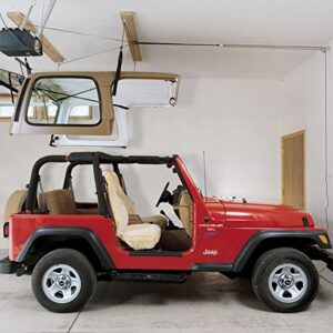 Hoister Direct 7806 - Overhead Storage Hoist for Jeep Top Removal, Truck Caps, Bikes, SUP, Dinghies, Canoes, Kayaks, Surfboards and More. Mount in Your Garage, Shop, Anywhere with a Ceiling.