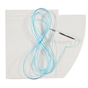 CynaMed Sutures Thread with Needle (12-Pack) - Training Sutures Pkg. of 12 (12, 4/0, 30mm Blade, 3/8 Reverse Cutting)