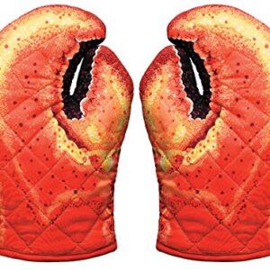 Boston Warehouse Lobster Claw Oven Mitts, One Size, Red