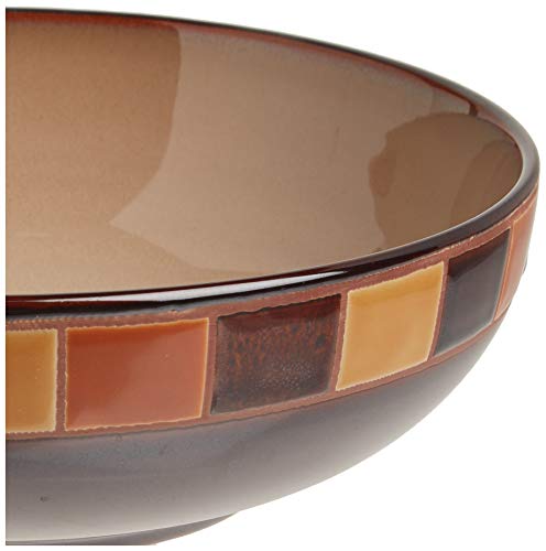 Gibson Elite Casa Estebana 10 Inch Reactive Glaze Serving Bowl, Brown