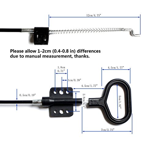 Love&Mini Recliner Replacement Parts, Sofa Reliable Release Pull Cables D-Ring Handle (2 pcs)