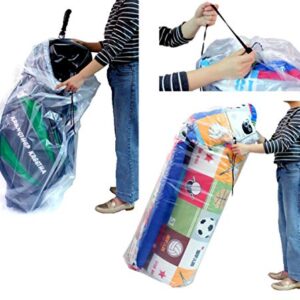 Big Plastic Bags Multi-Purpose Drawstring Bag Set Dust Cover For Keeping Golf's Bag, Picnic Mattress Good for Household Organizing Reusable Set of 2 Sizes