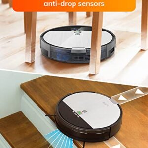 ILIFE V8s Robot Vacuum and Mop Combo, Big 750ml Dustbin, Enhanced Suction Inlet, Zigzag Cleaning Path, LCD Display, Schedule, Self-Charging Robot Vacuum Cleaner, Ideal for Hard Floor and Pet Hair.