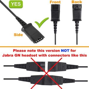 Headset QD(Quick Disconnect) Connector to USB Adapter Cable with Volume Adjuster, Mute for Speaker and Microphone Separately Compatible with Any Plantronics and VoiceJoy Headset QD Plug