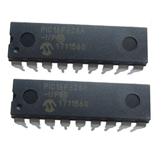 2 Pcs PIC16F628 Flash-Based, 8-Bit CMOS Microcontrollers with nanoWatt Technology MCU, PIC16F, 20MHz, DIP-18