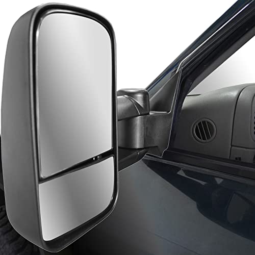 Trail Ridge Tow Mirror Power Heated Textured Black Pair Set for Silverado Sierra