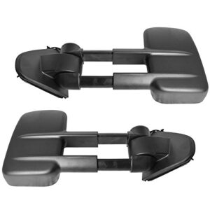 Trail Ridge Tow Mirror Power Heated Textured Black Pair Set for Silverado Sierra