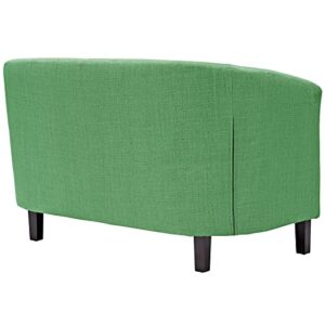 Modway Prospect Upholstered Contemporary Modern Loveseat In Kelly Green