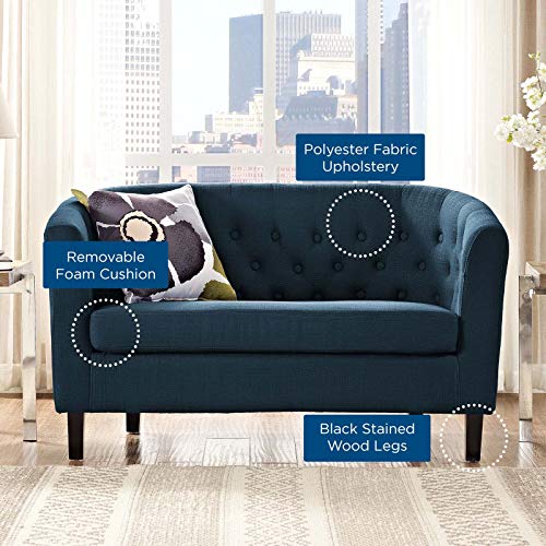 Modway Prospect Upholstered Contemporary Modern Loveseat In Azure