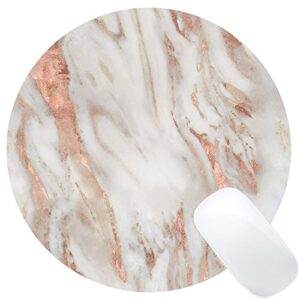 wknoon rose gold and eggshell marble mouse pad round mouse pads cute mat