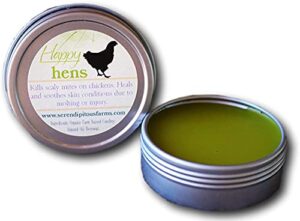 serendipitous summer farms happy hens- all purpose first aid poultry balm. 100% natural and organic comfrey salve. for pecking wounds/sores