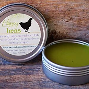 Serendipitous Summer Farms Happy Hens- All Purpose First Aid Poultry Balm. 100% Natural and Organic Comfrey Salve. for Pecking Wounds/Sores