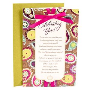 hallmark mahogany religious birthday card for her (celebrating you)