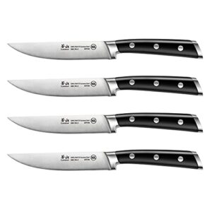 cangshan s series 1020359 german steel forged 4-piece steak knife set, 5-inch blade