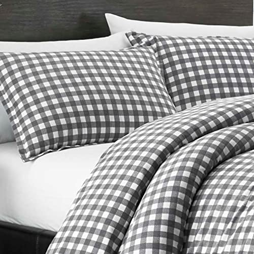 Eddie Bauer - Queen Comforter Set, Reversible Cotton Bedding with Matching Shams, Home Decor for Colder Months (Preston Grey, Queen)