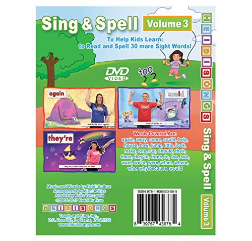 Sing & Spell Vol. 3 Animated DVD