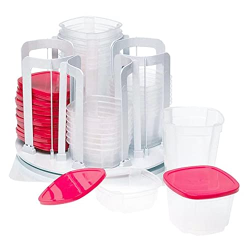 Spin and Store (8 oz, 16 oz and 24 oz, Red Lids)