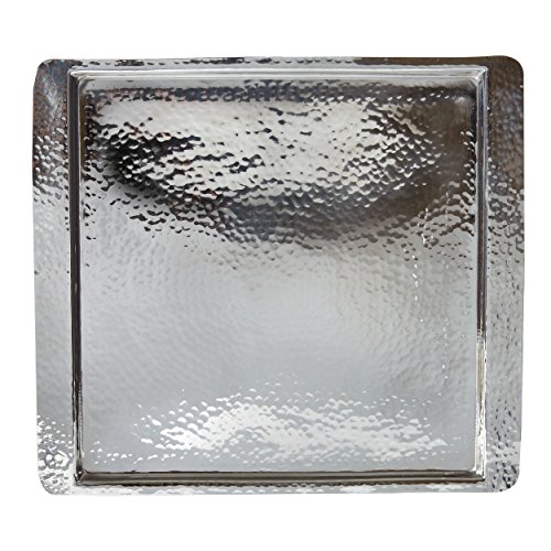 Elegance Square Tray, 10 by 8.5-Inch, Silver