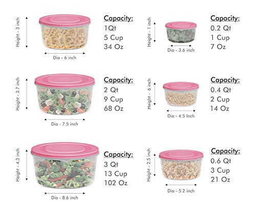 Mixing Bowl Set with Lids; Kitchen Food Storage Containers, Plastic Airtight Nesting Stackable Meal Prep 12 Piece, 6 Bowls & 6 Covers; No Spill Leakproof Lightweight - for Baking, Salad, Picnic (Blue)