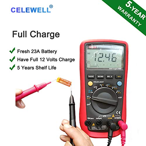 CELEWELL A23 23A Alkaline (5-Pack) Battery Same as 23AE L1028 MN21 【5-Year Warranty】