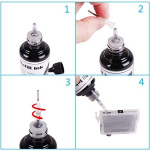 CoYlBod Dye Refill Ink Kit for L800 L805 Artisan 1430 1500w 730 837 835 810 800 725 710 700 600 50 PHOTO1410 1400 RX680 RX595 RX580 R380 R280 R260 R200 R220 R300 for Refillable Cartridges or CISS