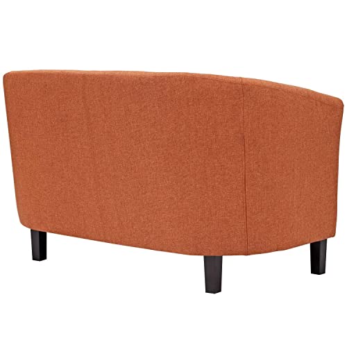 Modway Prospect Upholstered Contemporary Modern Loveseat In Orange