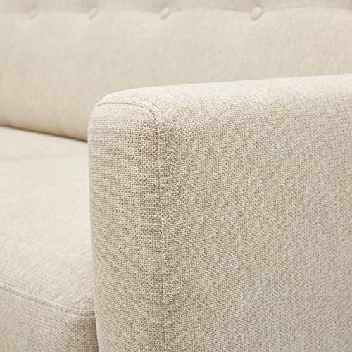 Amazon Brand – Rivet Sloane Mid-Century Modern Loveseat Sofa, 64.2"W, Shell