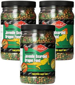 rep-cal 3 pack of juvenile bearded dragon food, 12 ounces each