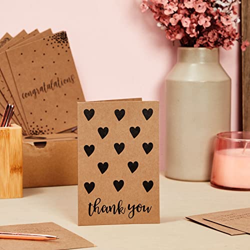 36 Pack Assorted All Occasion Cards with Envelopes in 36 Unique Designs for Birthdays, Congratulations, Sympathy, Thank You (Kraft Paper, 4x6 In)