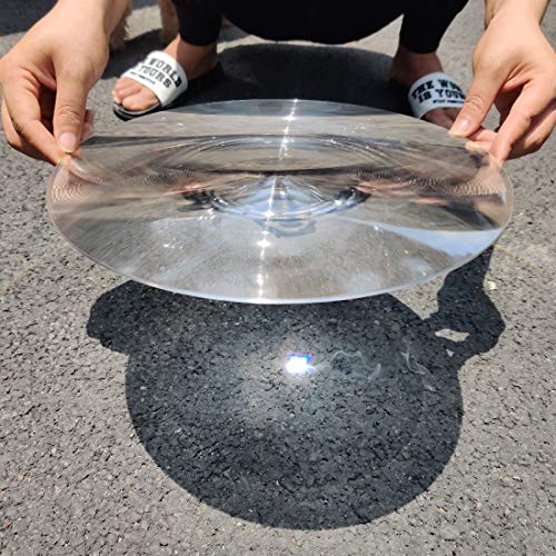 2-Pack Large Fresnel Lenses Φ300mm(11.81") Focal Length 600mm Acrylic Magnifier for Solar Heating,Solar Cooking,Visual Education. (Focal Length 600mm)