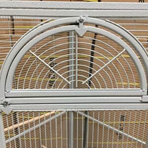 Extra Large 30" Corner Cage for Cockatiel Parakeet Budgies Parrot for Small to Medium Size Bird (White Vein)