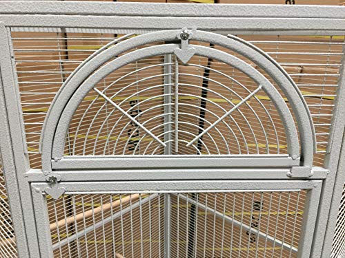 Extra Large 30" Corner Cage for Cockatiel Parakeet Budgies Parrot for Small to Medium Size Bird (White Vein)