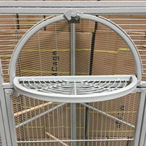 Extra Large 30" Corner Cage for Cockatiel Parakeet Budgies Parrot for Small to Medium Size Bird (White Vein)