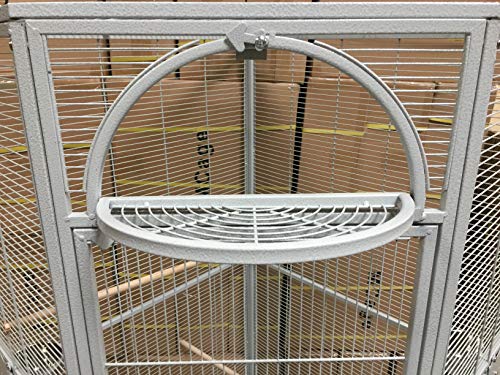 Extra Large 30" Corner Cage for Cockatiel Parakeet Budgies Parrot for Small to Medium Size Bird (White Vein)