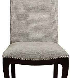 Homelegance Savion Contemporary Side Chair with Rolled Back and Nailheads, Espresso