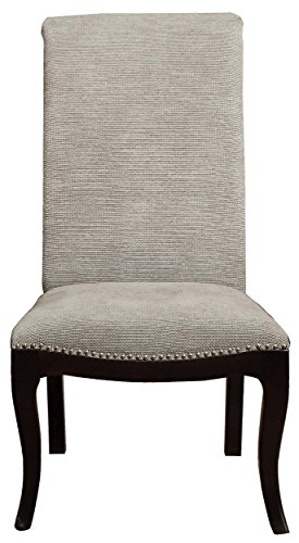 Homelegance Savion Contemporary Side Chair with Rolled Back and Nailheads, Espresso