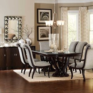 Homelegance Savion Contemporary Side Chair with Rolled Back and Nailheads, Espresso