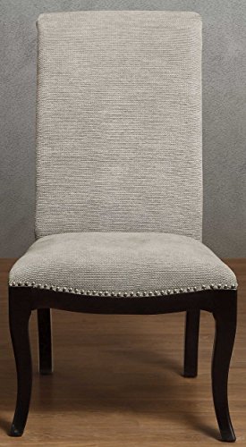 Homelegance Savion Contemporary Side Chair with Rolled Back and Nailheads, Espresso