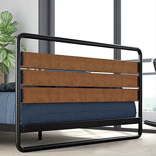 ZINUS Therese Metal Platform Bed Frame / No Box Spring Needed / Wood Slat Support / Easy Assembly, Queen