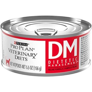 purina pro plan veterinary diets dm dietetic management feline formula wet cat food - (24) 5.5 oz. cans