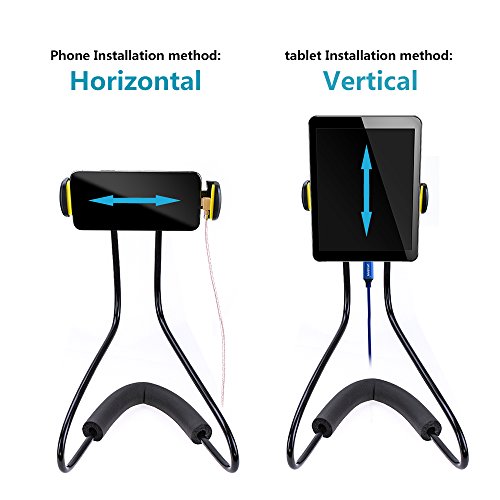 LHIABNN Universal Cell Phone Holder,Neck and Waist Hanging Lazy Phone Bracket Stand Free Rotating Mounts with Multiple Function