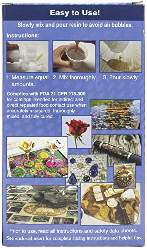 Alumilite Amazing Clear Cast Plus [16 oz A+16 oz B(32 ounces) 2 Part Kit] UV Resistant Plastic Coating & Casting Epoxy Resin for Countertops, Cups, Tumblers & Crafts | High-Gloss Liquid Glass Finish