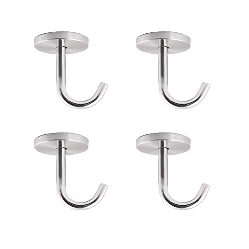 FYTRONDY Stainless Steel Screws Mount Ceiling Hooks, Coat Hanger (2 INCH, 4 Pack)