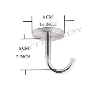 FYTRONDY Stainless Steel Screws Mount Ceiling Hooks, Coat Hanger (2 INCH, 4 Pack)