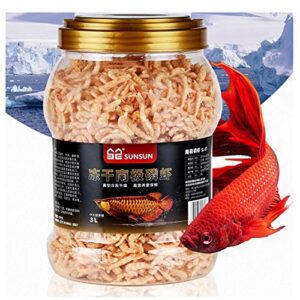 jacksuper 3000ml fish food aquarium pond fish food arowana food floating shrimp freeze dried krill carnivore koi tropical cichlid turtle (3000ml)