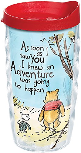 Tervis Made in USA Double Walled Disney - Winnie the Pooh Adventure Insulated Tumbler Cup Keeps Drinks Cold & Hot, 16oz, Lidded